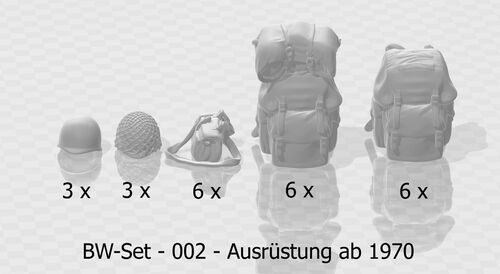 Germania-Figuren 72-CW-2601 German Army Backpacks, Helmets, etc.