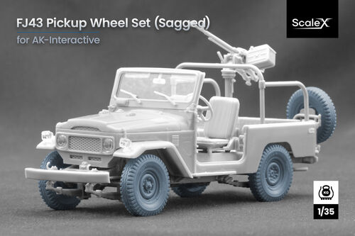 ScaleX WM-35033W FJ43 Pickup - Weighted Wheel Set (3D-Printed / for AK Interactive Kits)