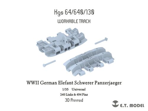 ET Model P35-009 German Tank Destroyer Elefant - Workable Track