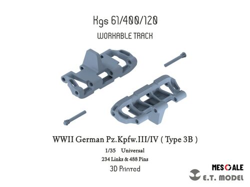 ET Model P35-021 German PzKpfw III / IV Type 3B - Workable Track