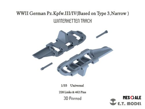 ET Model P35-023 German PzKpfw III / IV - Based on Type 3 NarroW - Winterketten Track