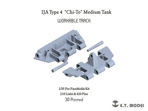 ET Model P35-027 IJA Medium Tank Type 4 Chi-To - Workable Track (for FineMolds Kit)