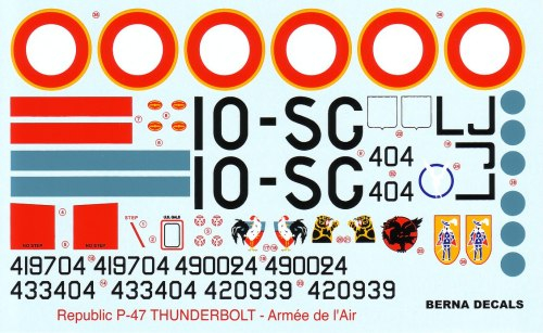 Berna Decals 32003 Republic P-47D Thunderbolt Bubbletop in French service (4)