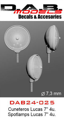 DAB Models 24-025 Spotlamps Lucas 7"