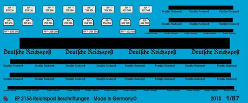 Peddinghaus-Decals 2156 German Reich Post Markings