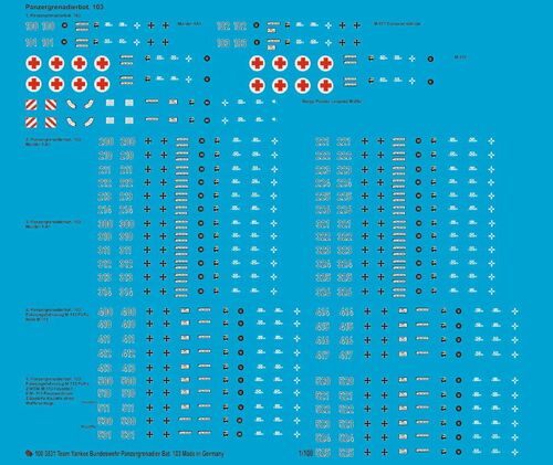 Peddinghaus-Decals 3531 Team Yankee Bundeswehr Panzergrenadier Bat 103