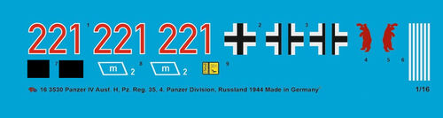 Peddinghaus-Decals 3530 Panzer IV Version H, Pz. Reg. 35, 4. Panzer Div. Russia 1944