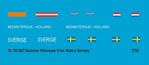 Peddinghaus-Decals 3627 German Armed Merchant Cruiser Orion