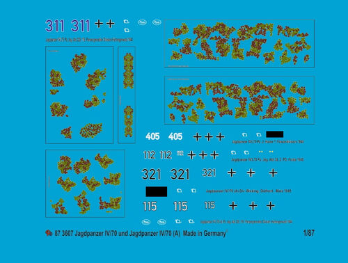 Peddinghaus-Decals 3607 Jagdpanzer IV/L70 And Jagdpanzer IV/L70 (A), One With Late War Camouflage