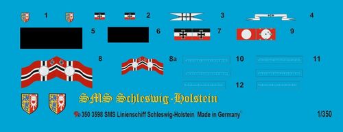 Peddinghaus-Decals 3598 Linienschiff Schleswig-Holstein, Both World Wars