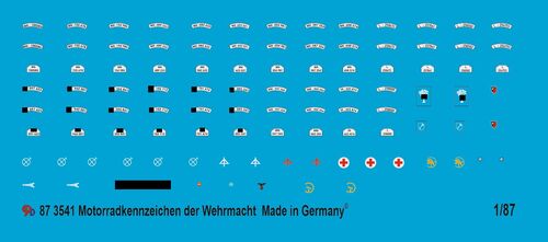 Peddinghaus-Decals 3541 Motorbike Licence Plates Of The German Army