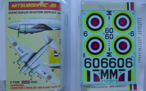Kora Models C7289 Mitsubishi MC-20-I "Topsy Manchukuo MKKK