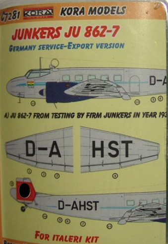 Kora Models C7281 Junkers Ju-86Z-7 Export aircraft in German service