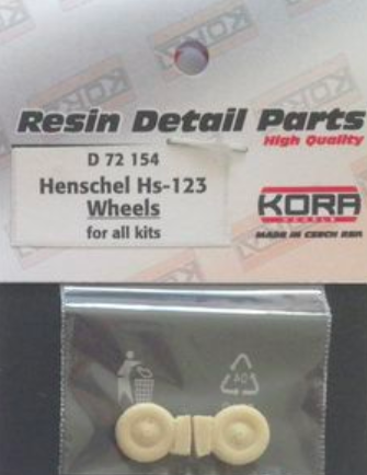 Kora Models D72154 Henschel Hs-123 wheels