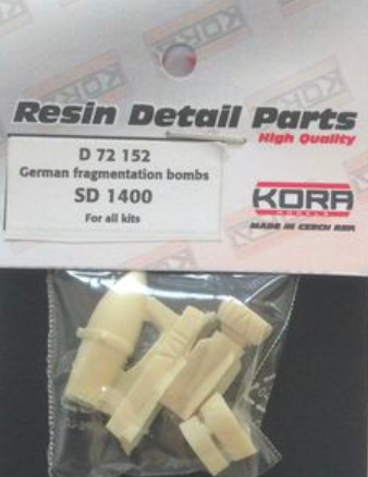 Kora Models D72152 German fragmentation bomb SD 1400