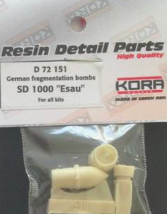 Kora Models D72151 German fragmentation bomb SD 1000 „Esau“