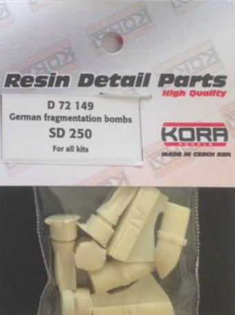 Kora Models D72149 German fragmentation bombs SD 250 (2pcs)