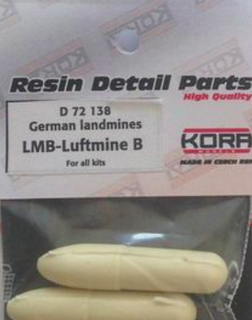 Kora Models D72138 German landmines LMB Luftmine B 2 pcs