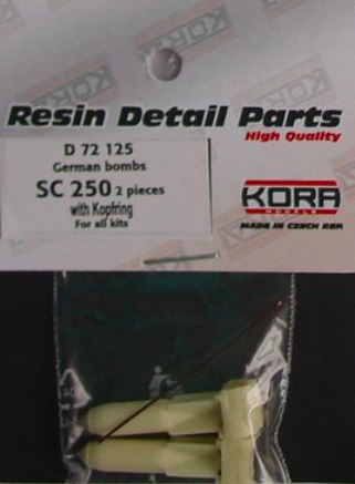 Kora Models D72125 German bombs SC 250 with Kopfring 2 pcs