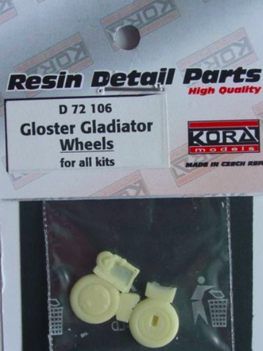 Kora Models D72106 Gloster Gladiator wheels for all kits