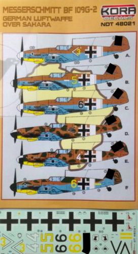 Kora Models NDT48021 Messerschmitt Bf 109G-2 over Sahara