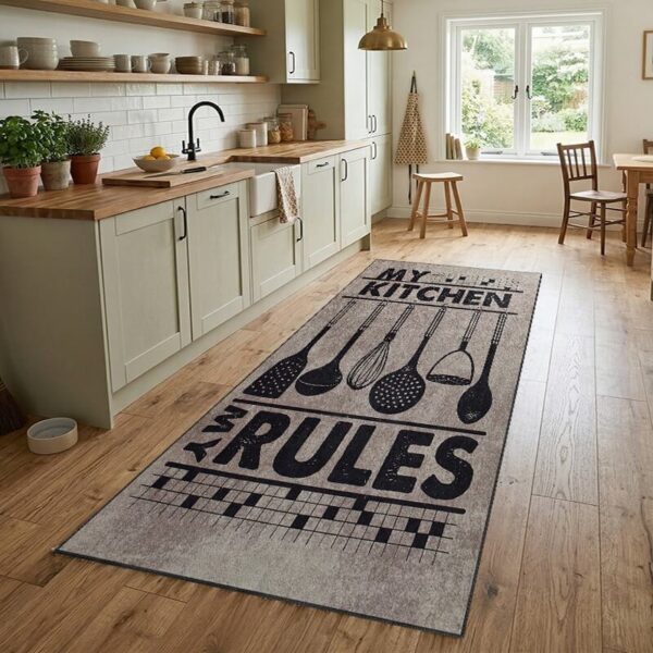 Staza za kuhinju 80x160cm sa gumenom podlogom – My kitchen-my rules, VKG-010