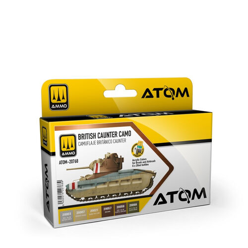 NEW! AMMO of Mig Jimenez ATOM-20768 Caunter British Camo Set
