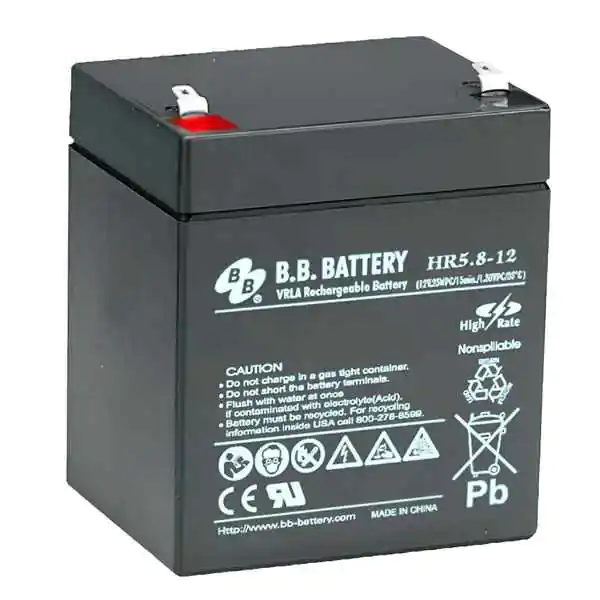 Akumulator-baterija 12V 5.8Ah HR5.8-12 BB Battery terminal T2