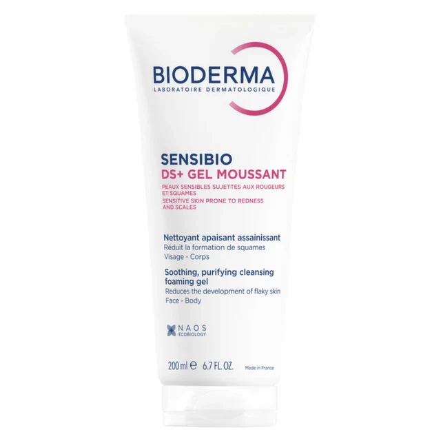 Bioderma SENSIBIO DS+ gel / Umirujući gel za pranje i pročišćavanje, za lice i telo, 200 mL