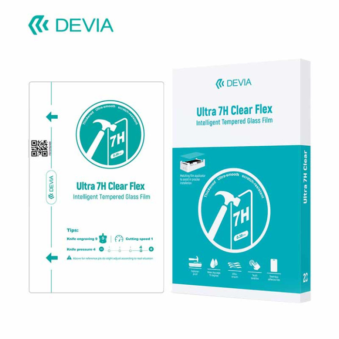 FOLIJA DEVIA ULTRA INTELLIGENT 7H CLEAR FLEX TEMPERED GLASS FRONT FILM(0.38MM