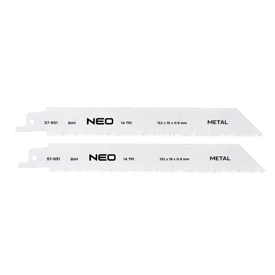 NEO TOOLS 57-951 listovi za sabljastu testeru 152 mm BIM 14 TPI (2 kom)
