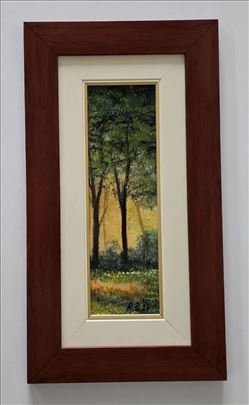 Ulje na platnu - Miris sume. Minijatura