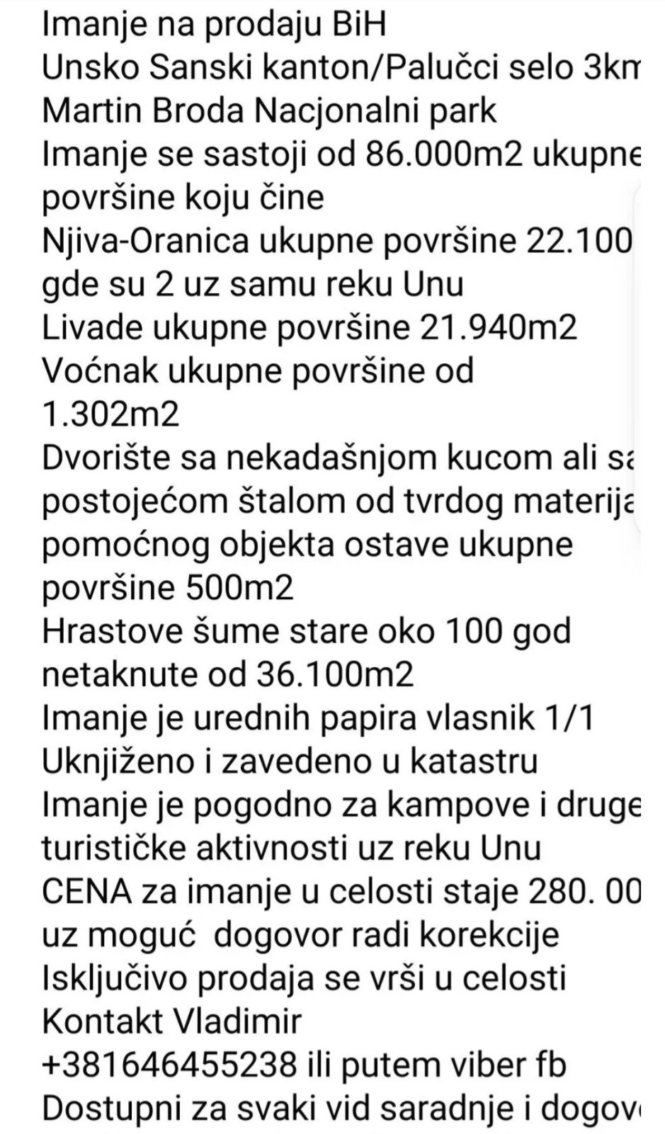 NEKRETNINE NA PRODAJU VELIKO SEOSKO IMANJE U PALUČCIMA
