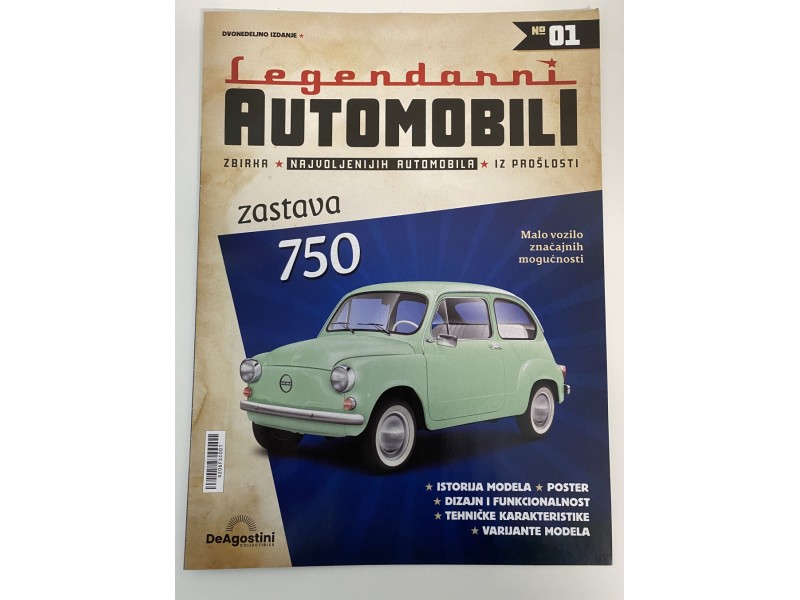 Legendarni automobili br.1 Zastava 750 Casopis