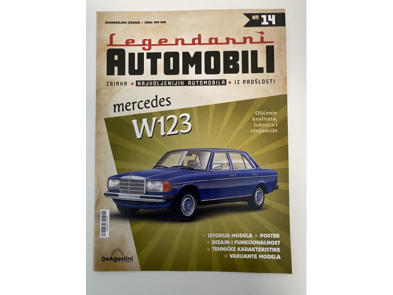Legendarni automobili br.14 Mercedes W123 Casopis