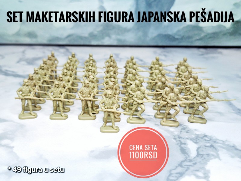 Set maketarskih figura Japanska pešadija razmera 1:72