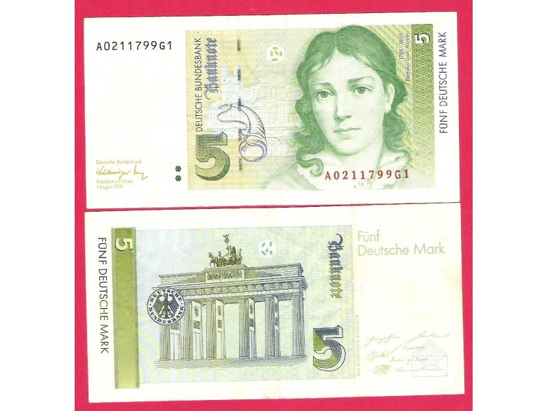 Nemacka 5 Maraka 1991 godina UNC