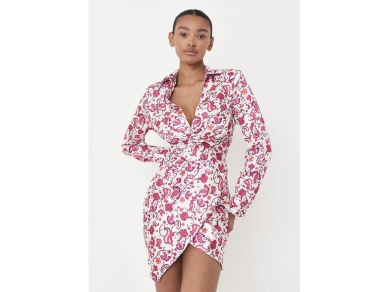 *MISSGUIDED twist front haljina saten *novo sa etiketom