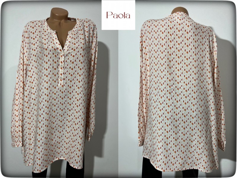 *PAOLA*Nezna 100% Viskozna tunika*KAO NOVA*54-XXL