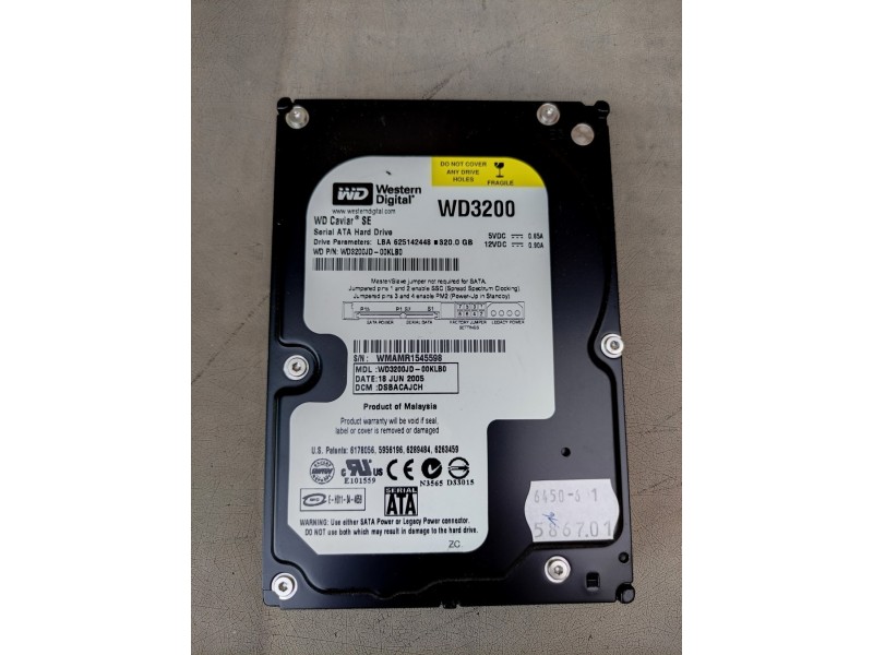 Western Digital hard disk 320GB
