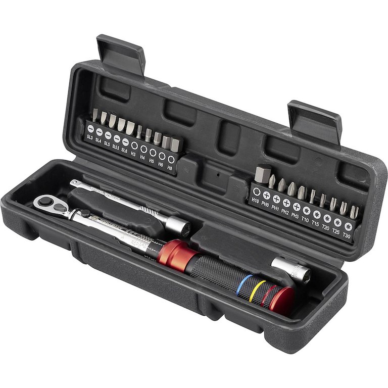 Set moment ključ 1/4″ TOOLCRAFT TO-10332102 3-25Nm 23 u 1