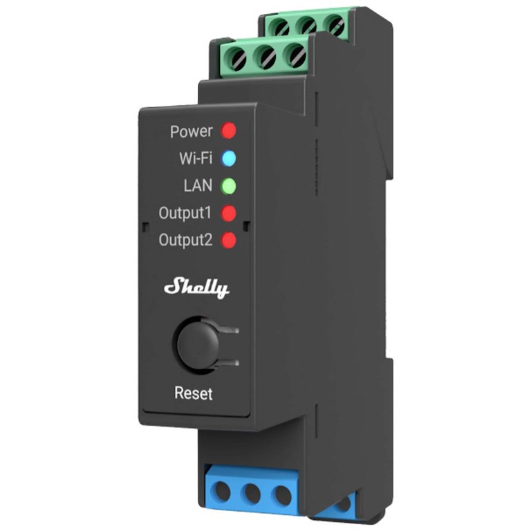 Shelly Pro 2 DIN relej sa LAN WiFi Bluetooth