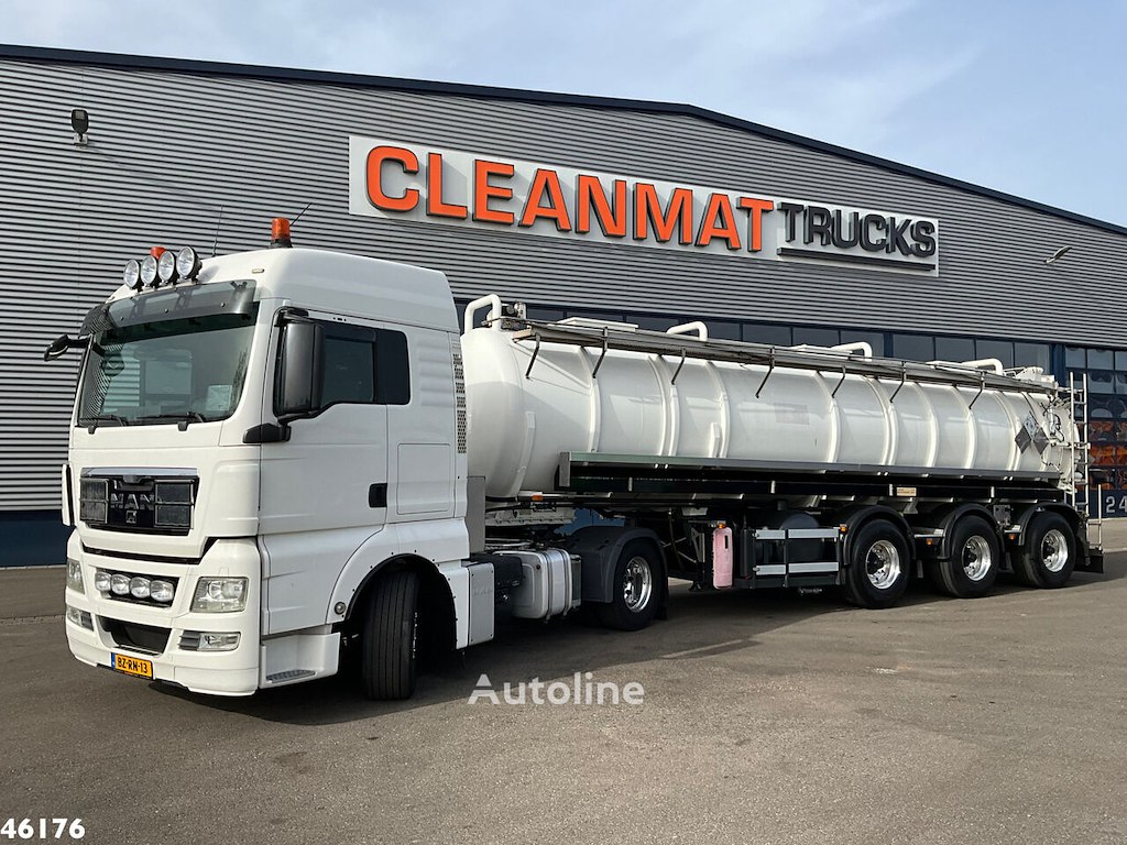 MAN TGX 18.400 ADR trekker + Burg met Bekker LaGram Vacuüm ADR opbou tegljač + poluprikolica autofekalca