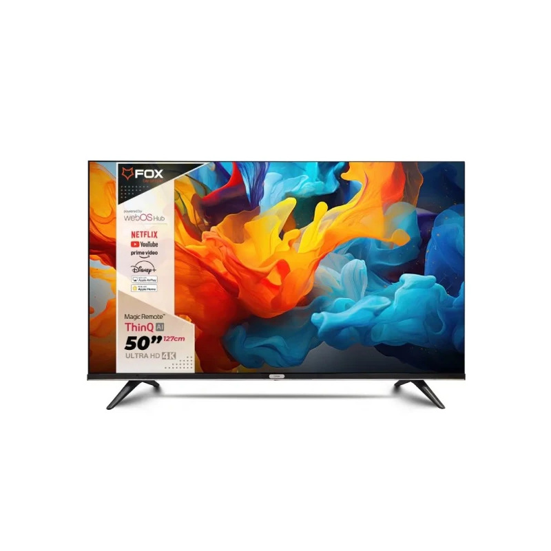 Smart LED TV 50 FOX 50WOS626D 3840×2160/4K/DVB-T2/Bluetooth/WiFi/Magic Remote/Frameless/webOS