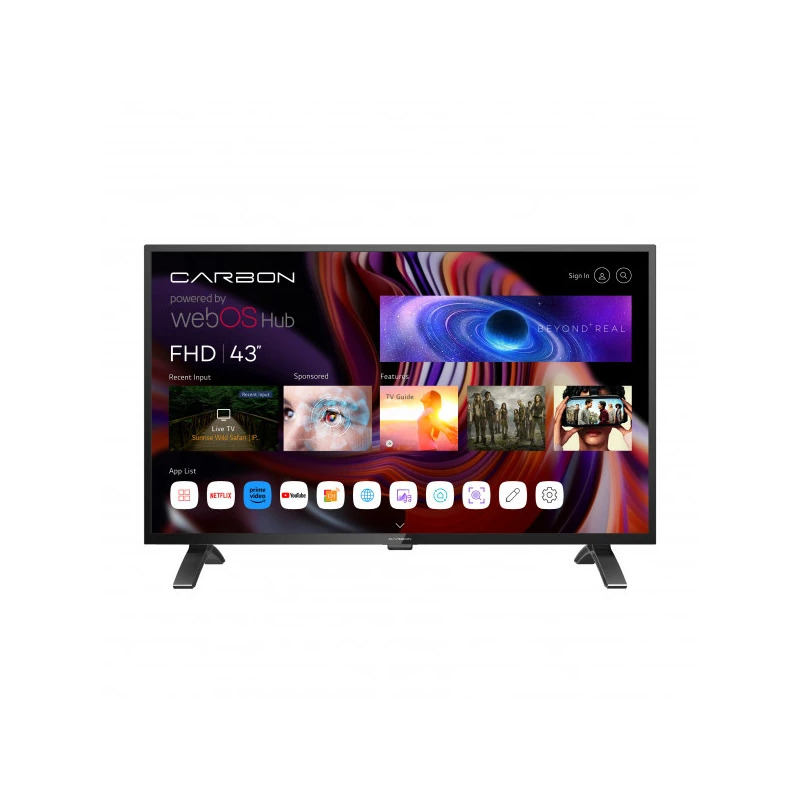 SMART LED TV 43 Carbon 43FHDSW 1920×1080/FHD/DVB-T2/Bluetooth/WiFi/Magic Remote/Frameless/webOS