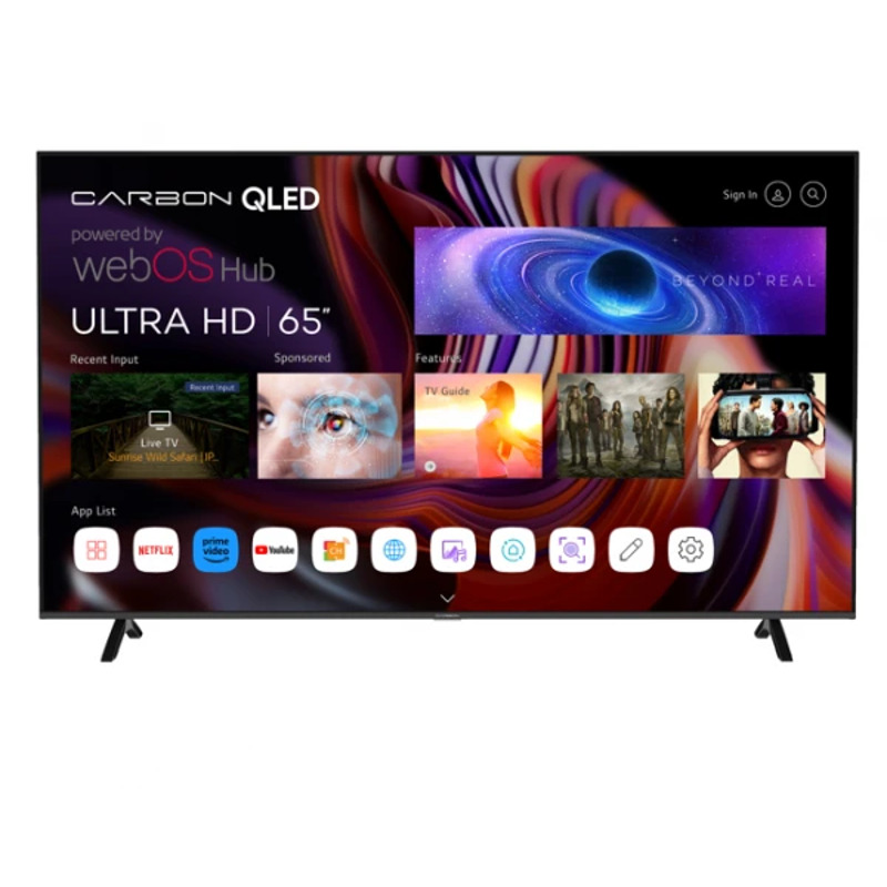 SMART QLED TV 65 Carbon 65QLED4KSW 3840×2160/4K/DVB-T2/Bluetooth/WiFi/Magic Remote/Frameless/webOS