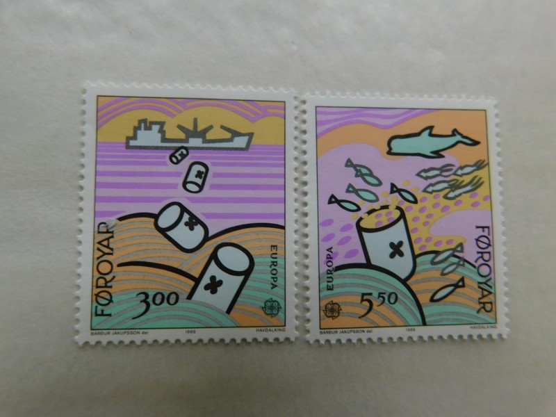 FARSKA OSTRVA EUROPA 1986 KOMPLET ČISTA SERIJA
