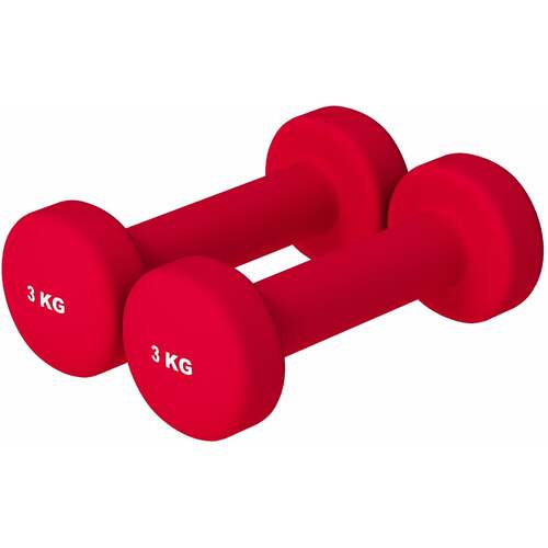 GORILLA SPORTS Set bucica za aerobik (2 x 3 kg / Crveni)