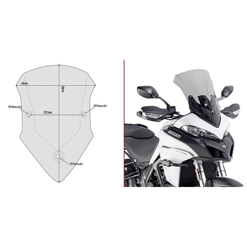 Vizir zatamnjeni GIVI Ducati Multistrada 950 / 1200 / 1260 D7406S
