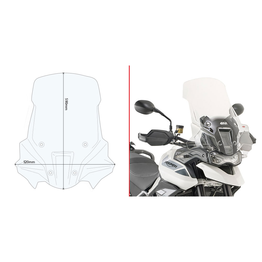 Vizir providni GIVI Triumph Tiger 900 (20-25) D6415ST